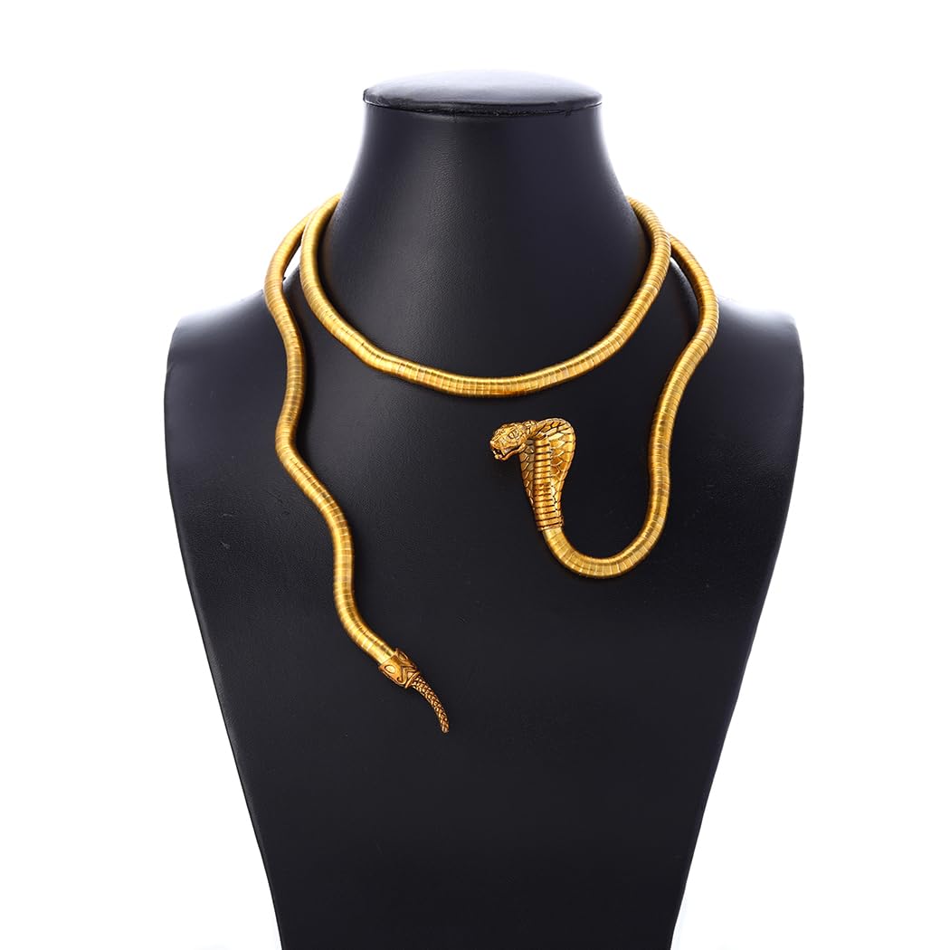 Blindery Punk Snake Necklace Bendable Choker Costume Animal Snake Neck ...
